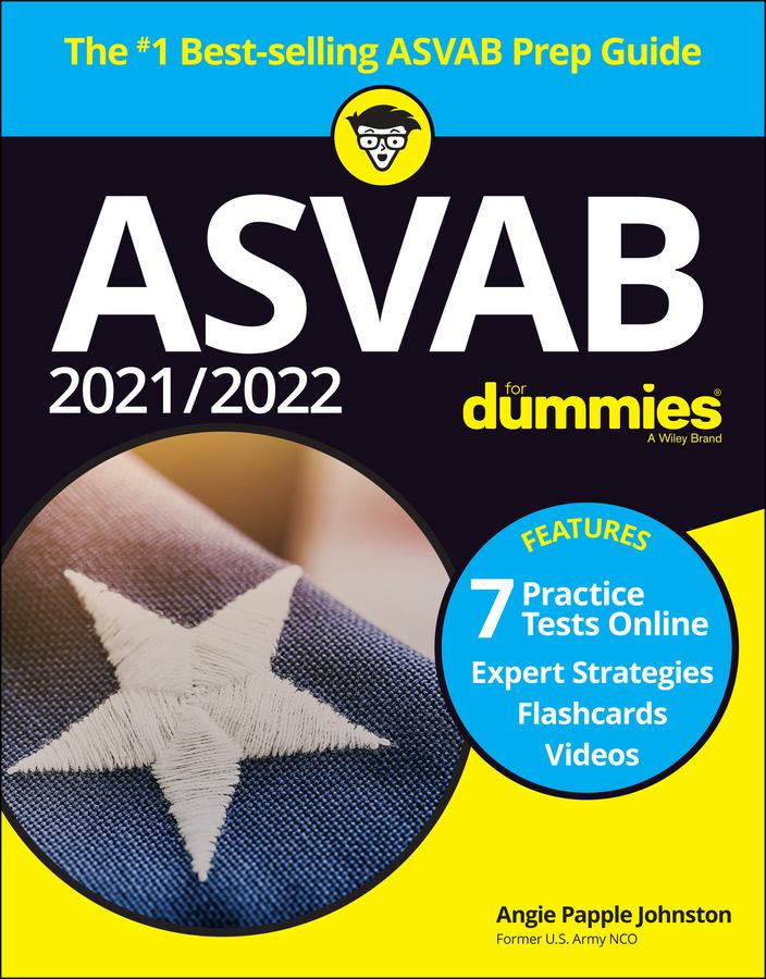 ASVAB 2021/2022 for Dummies Book + 7 Practice Tests Online + Flashcards ...